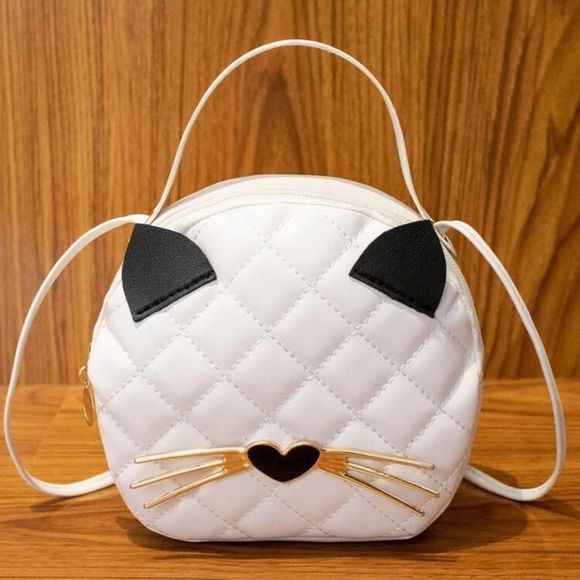 Bags | Boutique White Quilted Cat Bag | Poshmark